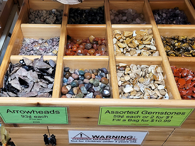 Earthly rainbow: A collection of gemstones showcases nature's colorful palette, each one a miniature work of art.