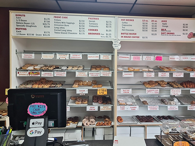 At the counter, dozens of varieties await your decision &ndash; a sweet Sophie's Choice that has paralyzed even the most decisive donut enthusiasts.
