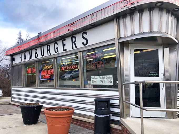 The exterior view shows off that classic diner architecture that's become increasingly rare in our modern landscape.