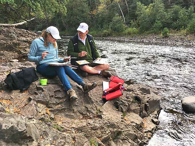 Artists capture on paper what cameras never quite can&mdash;the feeling of sitting beside rushing water with nothing but time and inspiration.