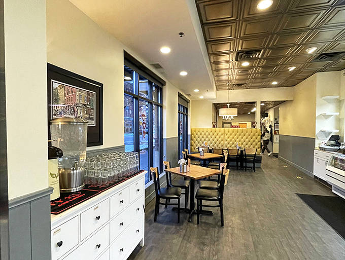 The thoughtfully designed interior balances cozy and spacious, with natural light streaming in to illuminate your morning coffee ritual.