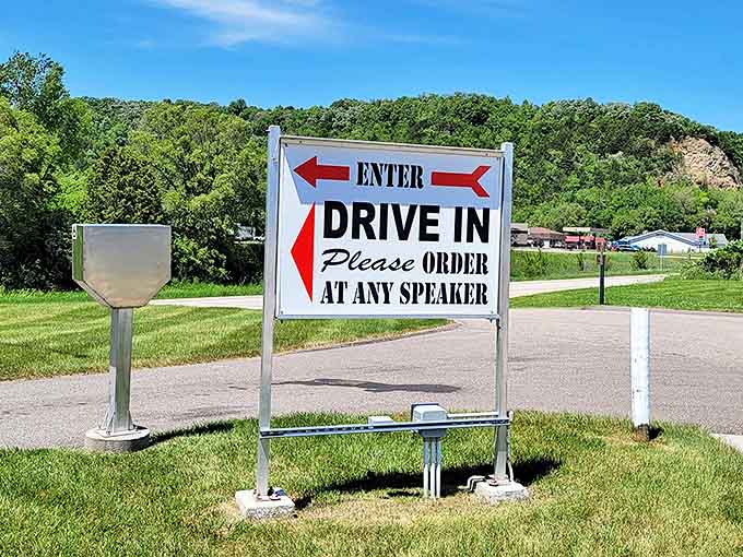 A sign that promises more than directions &ndash; it offers an invitation to step back in time when service came with a smile.