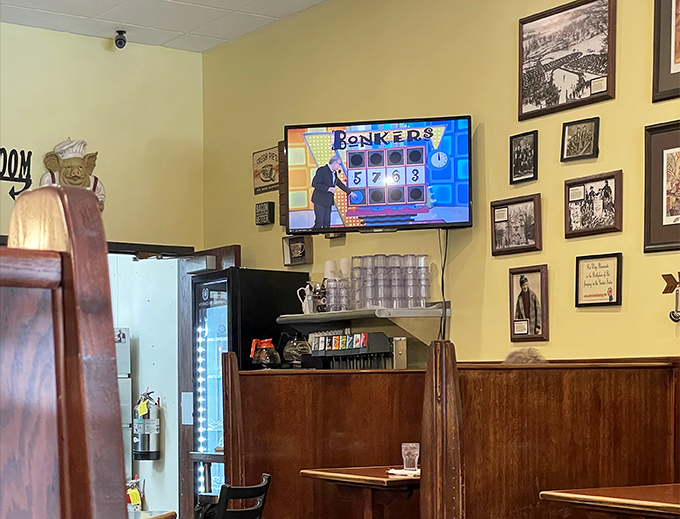 Even game shows become community events at Bev's, where the television serves as background for the real entertainment &ndash; the people.