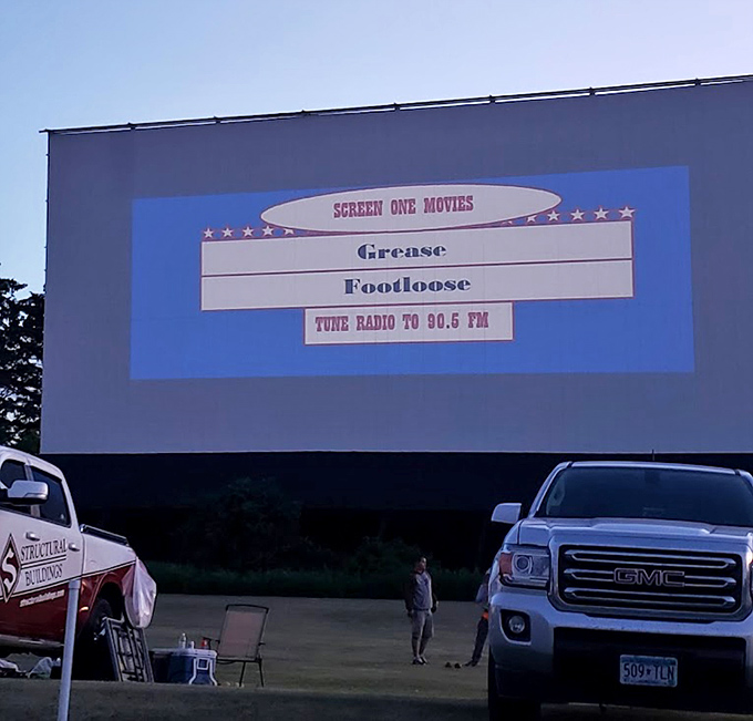 A classic station wagon finds its perfect spot &ndash; these family cruisers were practically designed with drive-in theaters in mind.