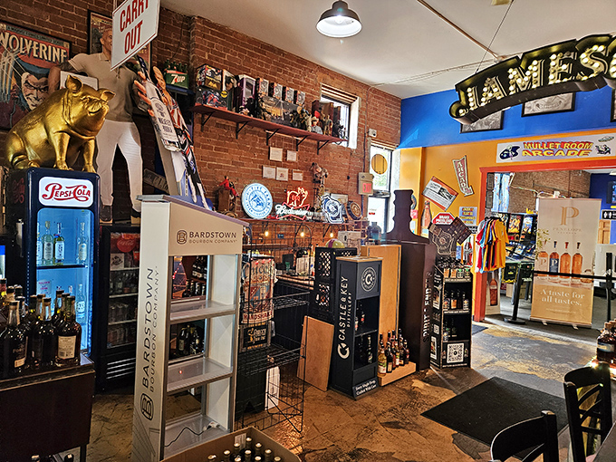 Bourbon bottles stand like sentinels of sophistication, offering the perfect smoky companion to finish what the barbecue started.