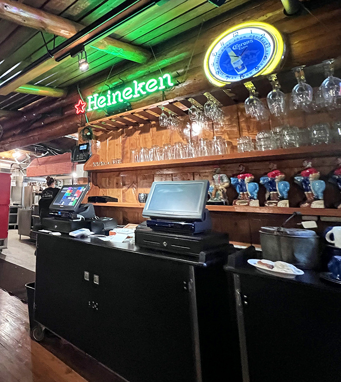 Behind the bar, everything gleams with the pride of a place that knows exactly what it is and does it exceptionally well.