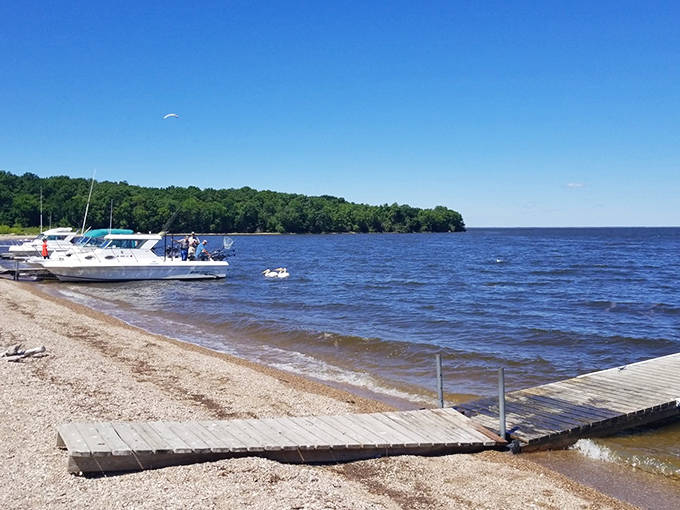 This simple beach landing serves as the gateway between ordinary life and the extraordinary experiences awaiting on Garden Island.