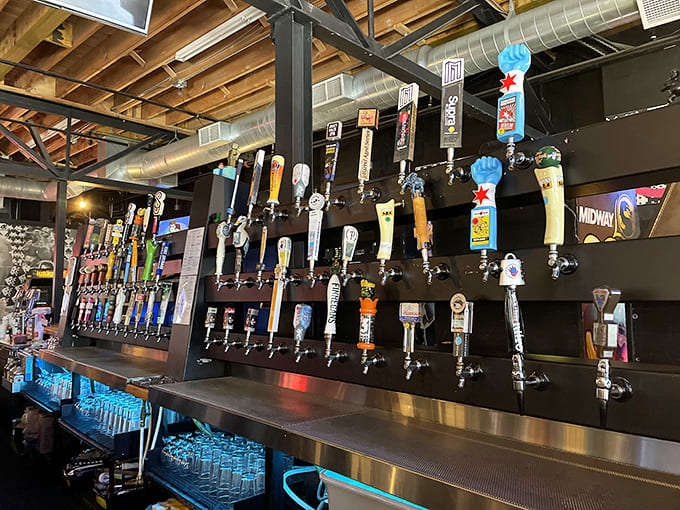Tap handles that promise liquid treasures &ndash; a forest of craft options standing at attention, waiting to quench the thirst of button-mashing heroes.
