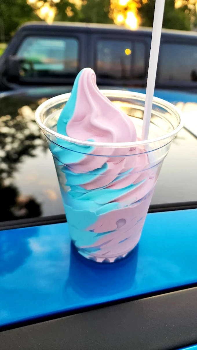 Cotton candy swirls of blue and pink custard &ndash; childhood nostalgia in a cup that's too pretty to eat (but you will anyway).