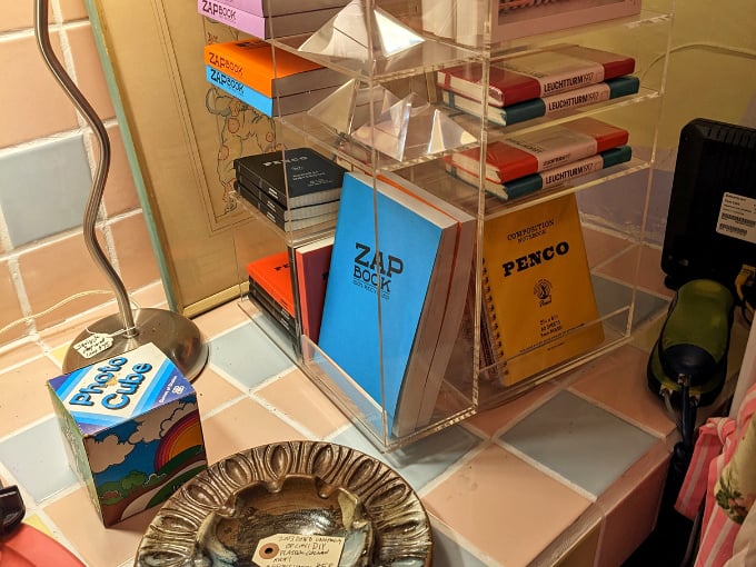 Zap Books and Penco notebooks create a colorful landscape of organizational possibilities, perfect for your analog rebellion against digital life.