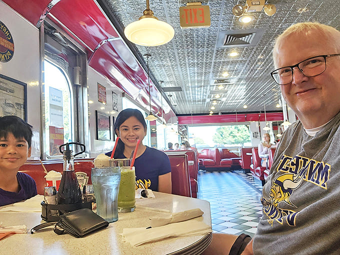 Families gather in this chrome-plated time machine, where grandparents smile knowingly as their grandchildren experience the wonder of authentic diner culture.
