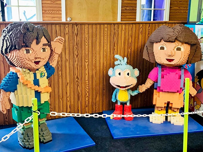 Dora and friends explore the brick frontier &ndash; proving educational television characters look just as cheerful when constructed from LEGO.