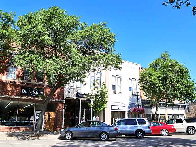 Northfield's downtown stores maintain their historic character while housing modern businesses, creating a shopping experience that feels both timeless and current.