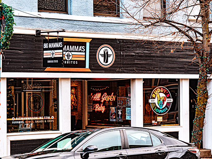 Entrance: The street view reveals the unassuming storefront &ndash; a humble exterior that belies the flavor explosions happening within these walls.