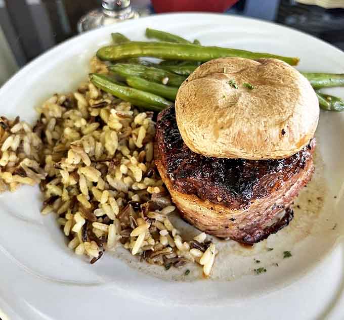 This isn't just dinner &ndash; it's a bacon-wrapped filet mignon with mushroom cap that makes you seriously consider proposing to the chef.