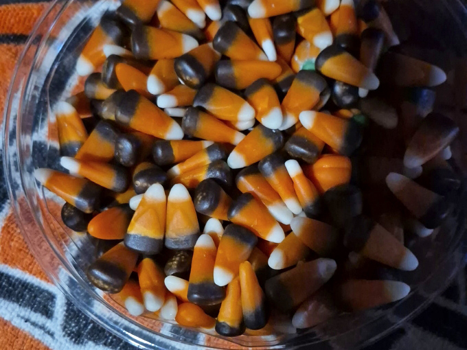 Candy corn gets a chocolate makeover &ndash; the controversial Halloween staple dressed up for year-round enjoyment in its tuxedo colors.