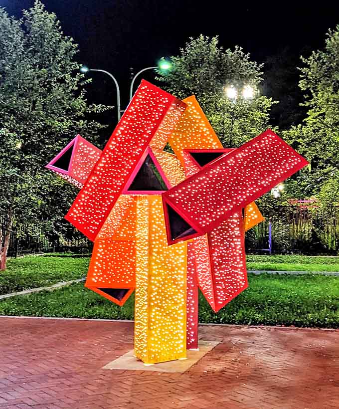 Modern artistic installations complement the theater's historic elements, proving that this venue honors its past while embracing contemporary creativity.