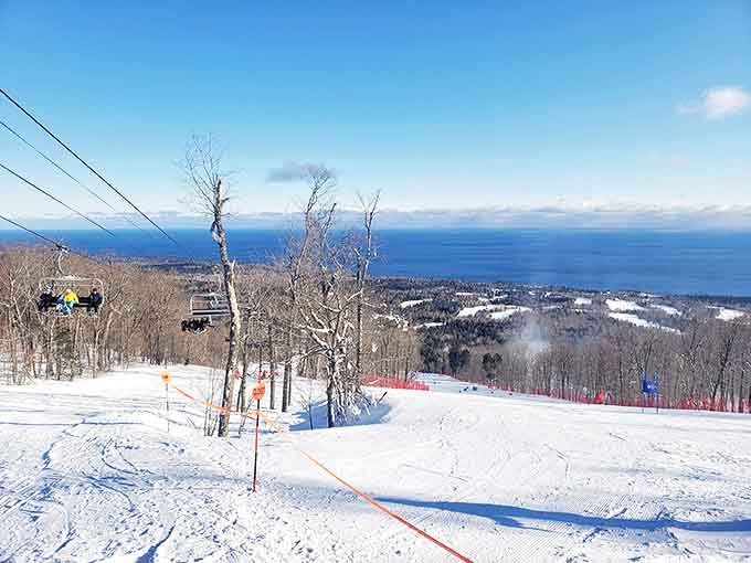 Lutsen Mountains offers skiers and snowboarders breathtaking Lake Superior views, where powder days come with a side of panoramic majesty.