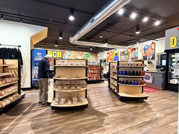 The merchandise area lets you take home Hanisch-branded goodies, turning you into a walking billboard for the best bakery in Red Wing, which is honestly an honor.