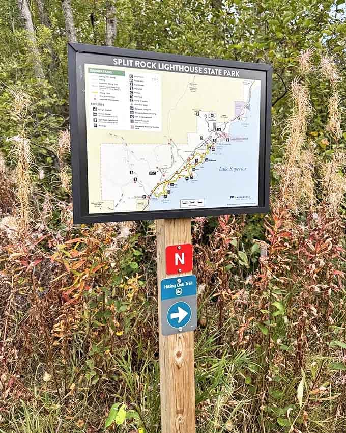 This helpful map ensures you won't miss any of Split Rock Lighthouse State Park's natural treasures.