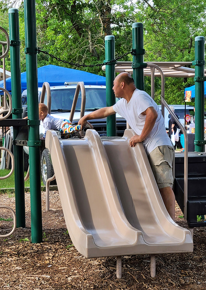 Families browse together, teaching the next generation that the best treasures require patience, walking, and occasionally negotiating with friendly vendors who appreciate polite customers.