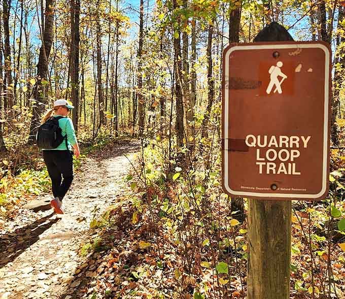 Every great adventure starts with a simple sign and an open trail &ndash; Quarry Loop beckons with promises of history and hidden beauty.