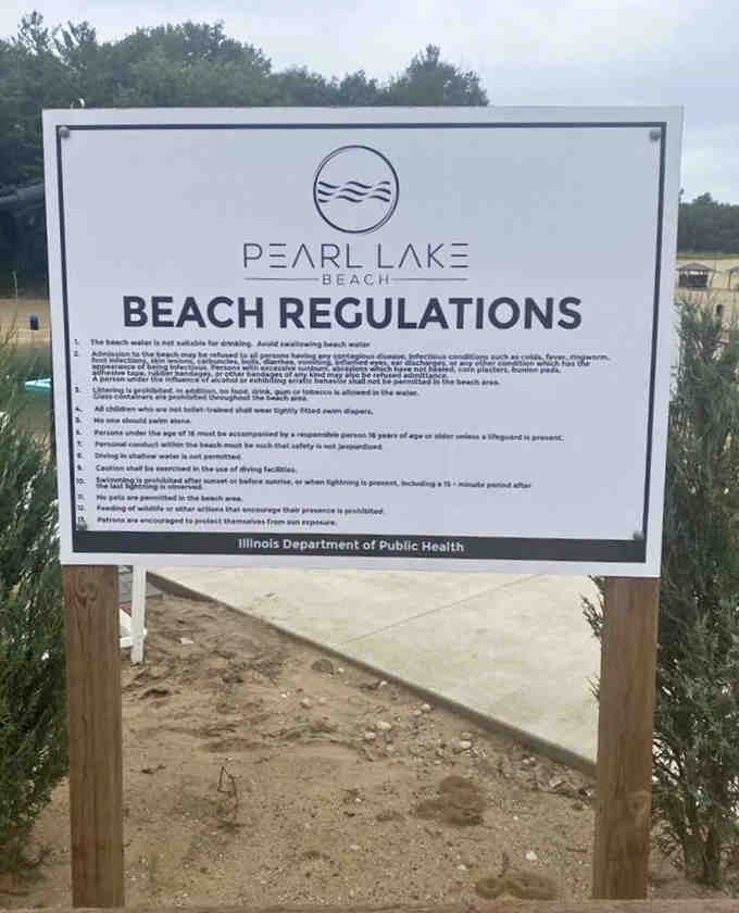 Beach regulations sign &ndash; essentially saying "don't be that person who ruins everyone else's good time."