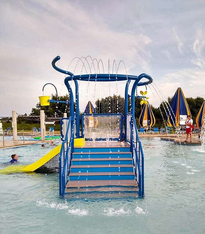 The octopus-themed splash structure proving that sea creatures make everything more fun, even in landlocked Minnesota.