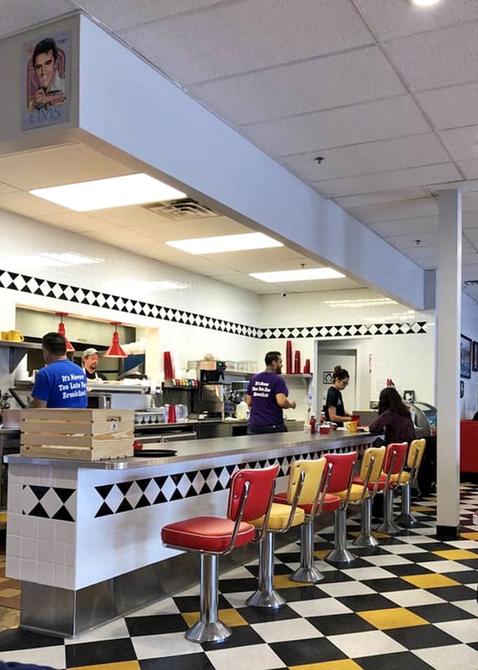 Counter seating offers front-row views of breakfast magic in action &ndash; where skilled staff turn ordinary ingredients into extraordinary meals.