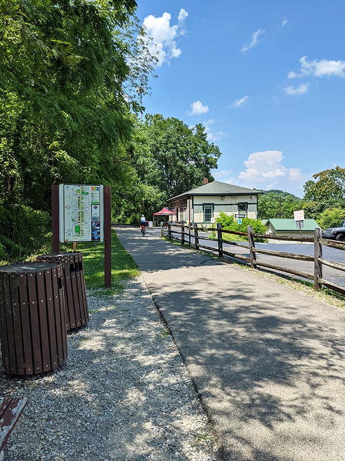 The scenic trail invites exploration beyond Main Street, connecting Milford's urban charm with the natural beauty that surrounds this riverside gem.