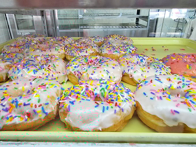 Sprinkle donuts that don't just brighten the display case &ndash; they brighten your entire outlook on life with their confetti-like celebration.