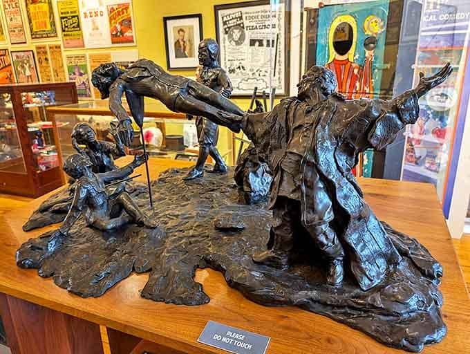 This dramatic bronze sculpture captures the essence of magical performance &ndash; the moment of astonishment when the impossible becomes possible before your eyes.