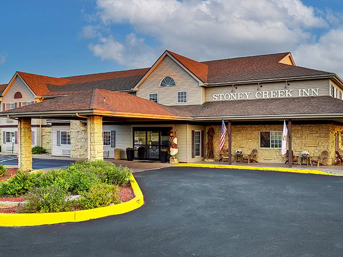 Stoney Creek Inn welcomes weary travelers with its rustic charm, proving comfort doesn't have to sacrifice character.