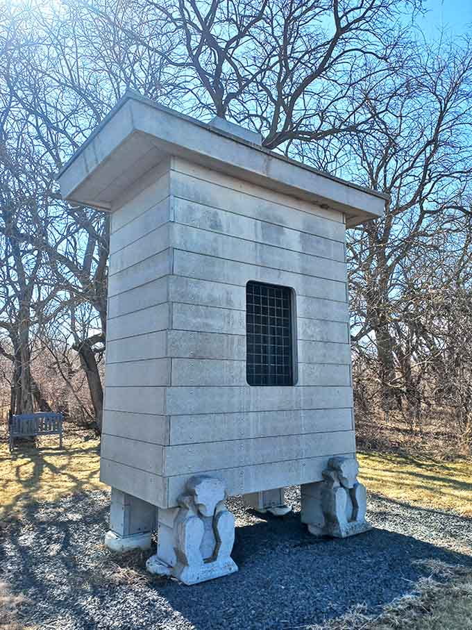 Standing like a sentinel from another era, this concrete tower watches silently over the landscape, challenging our notions of permanence.
