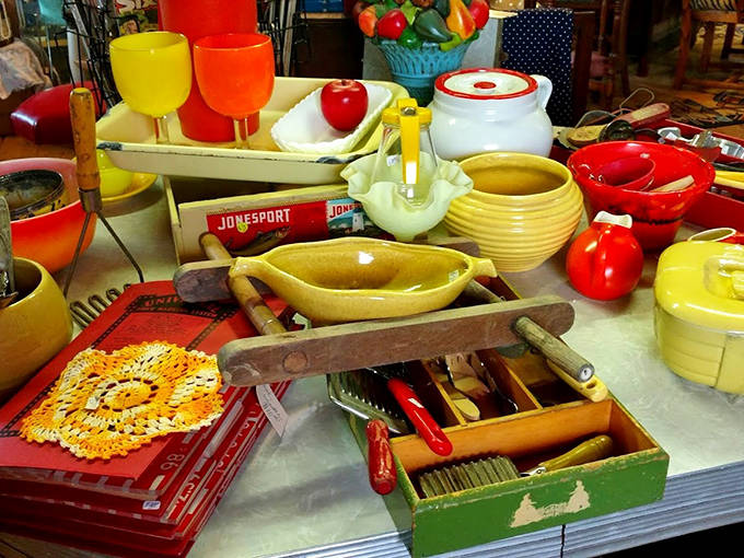 Kitchen tools with personality &ndash; these vibrant vintage utensils and cookware prove that preparing meals was colorful long before Instagram food photography existed.