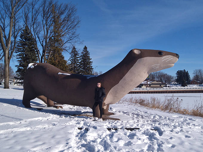 Winter can't dampen Otto's spirits. Snow just gives him a seasonal makeover while he continues his eternal watch.