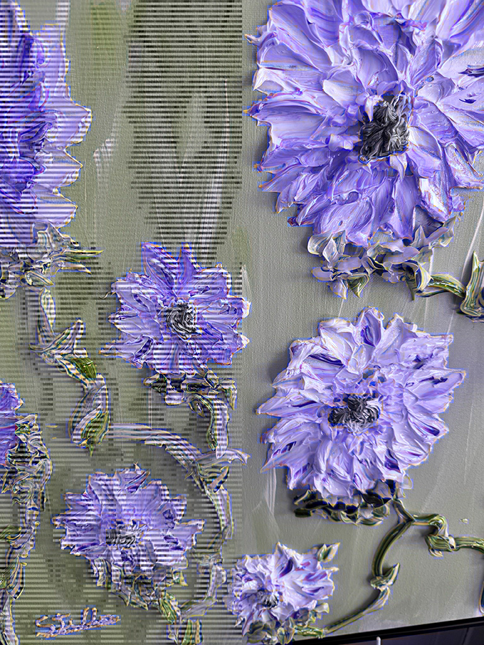 Artists capture the field's beauty in purple hues, proving sunflowers inspire creativity beyond their traditional golden palette.