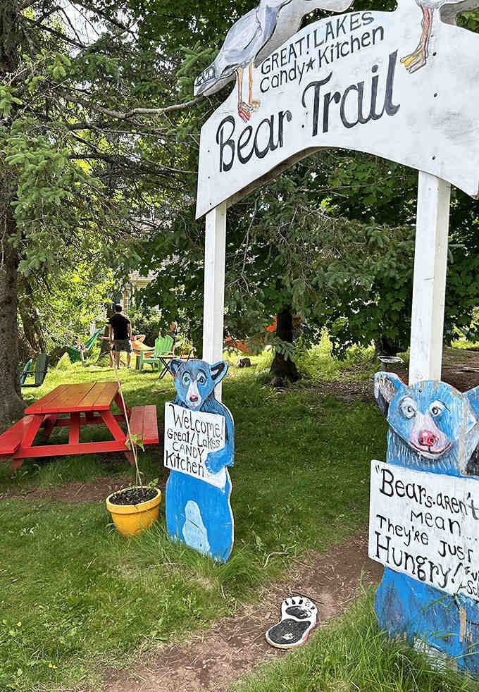 The whimsical Bear Trail offers a perfect spot to enjoy your sweet treasures amid Minnesota's natural beauty.