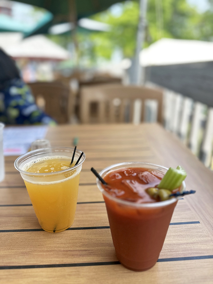 Morning mimosas and Bloody Marys on the patio &ndash; because brunch with a lake view makes weekends feel like mini-vacations.