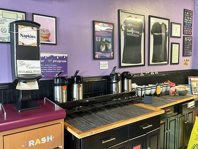 The coffee station stands ready for action &ndash; because every great donut deserves an equally impressive liquid companion.