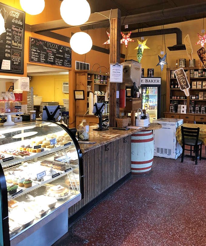 Behind the counter, where magic happens daily &ndash; pastry cases tempting even the strongest willpower with their sweet and savory offerings.
