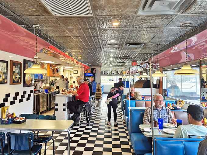 Where strangers become neighbors over coffee refills, proving that good food in a welcoming space creates community one meal at a time.