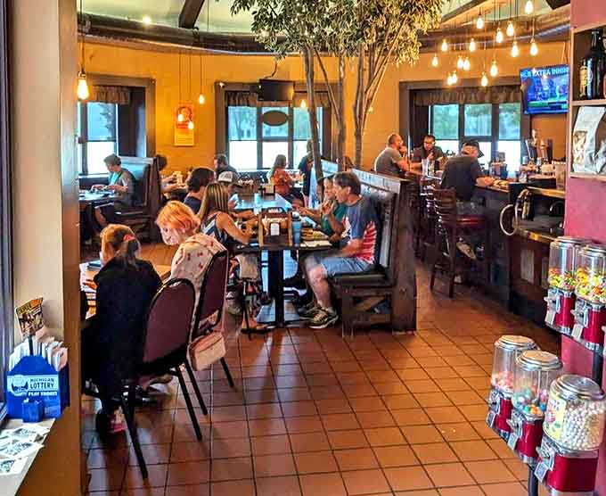 The dining room buzzes with the happy sounds of people united by their love of properly smoked meats and generous portions.