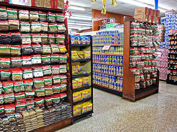 A grocery aisle that doubles as a culinary passport &ndash; every shelf stocked with authentic ingredients that tell the story of Mexican cuisine.