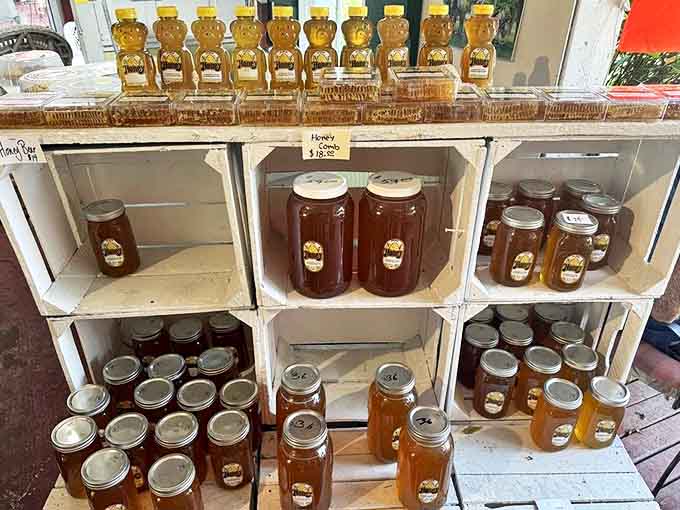 Liquid gold in various forms &ndash; from bear-shaped bottles to mason jars, local honey gleams with natural sweetness.