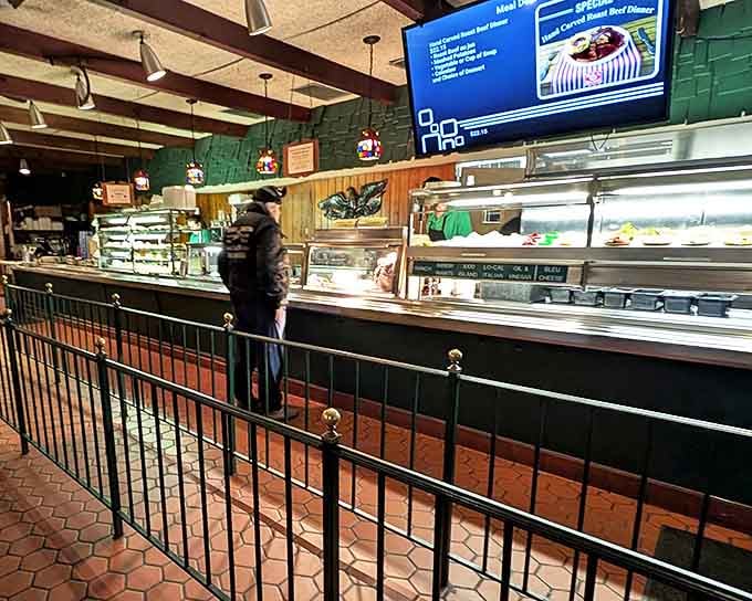 The open counter display invites you to point and choose your destiny &ndash; cafeteria-style dining elevated to an art form.