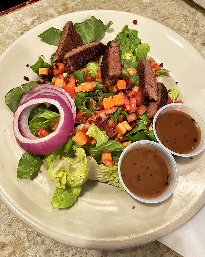 A chef salad that actually looks exciting&mdash;loaded with cheese, meat, and fresh veggies. Who said eating healthy had to be boring?