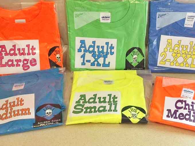 Take home a shirt in your size because you'll definitely want proof you played golf in a funeral home.