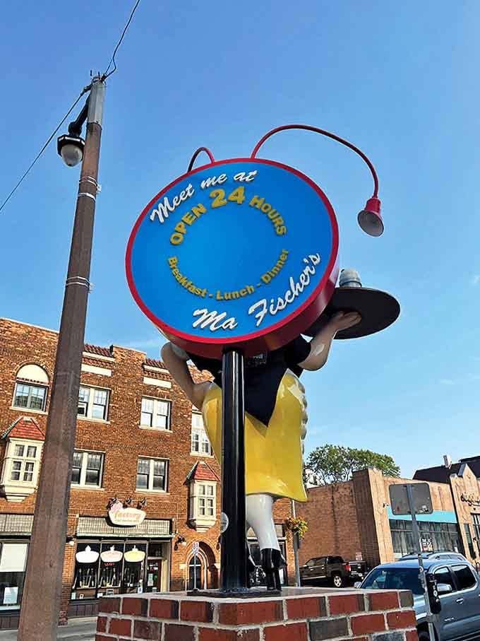 The iconic blue and red sign promises "Open 24 Hours" &ndash; words that have comforted hungry night owls for generations.