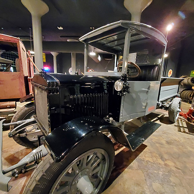This Model T truck represents Ford's revolution &ndash; bringing motorized delivery to small businesses when most goods still moved by horse and wagon.